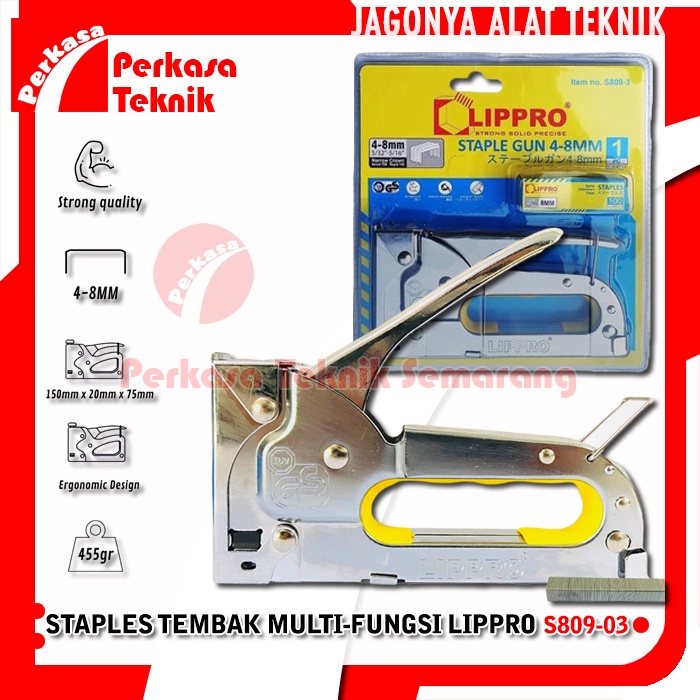Jual Staples Tangan LIPPRO S809-3 R23 Hand Gun Tacker Staple Tembak Jok | Shopee Indonesia