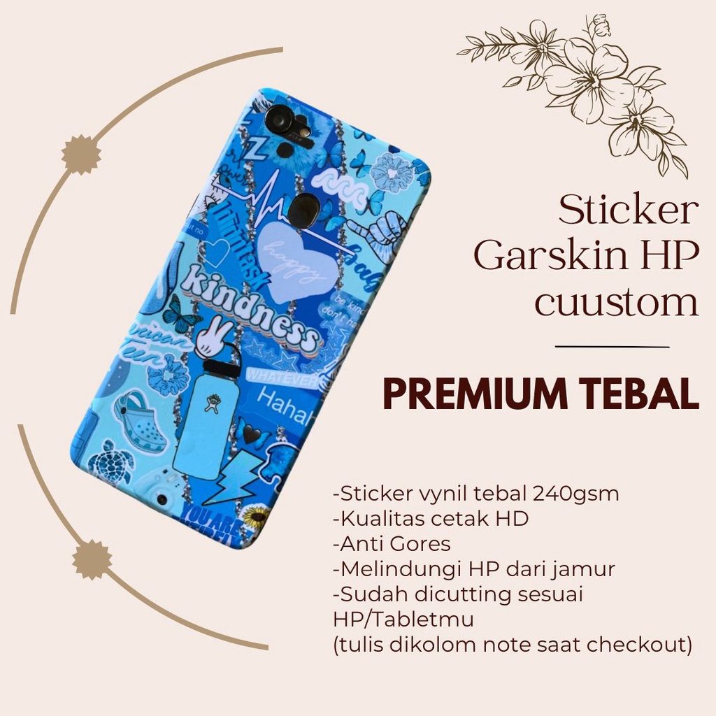Jual CUSTOM Garskin HP Tablet Sticker Anti Jamur Redmi Samsung Ipad ...