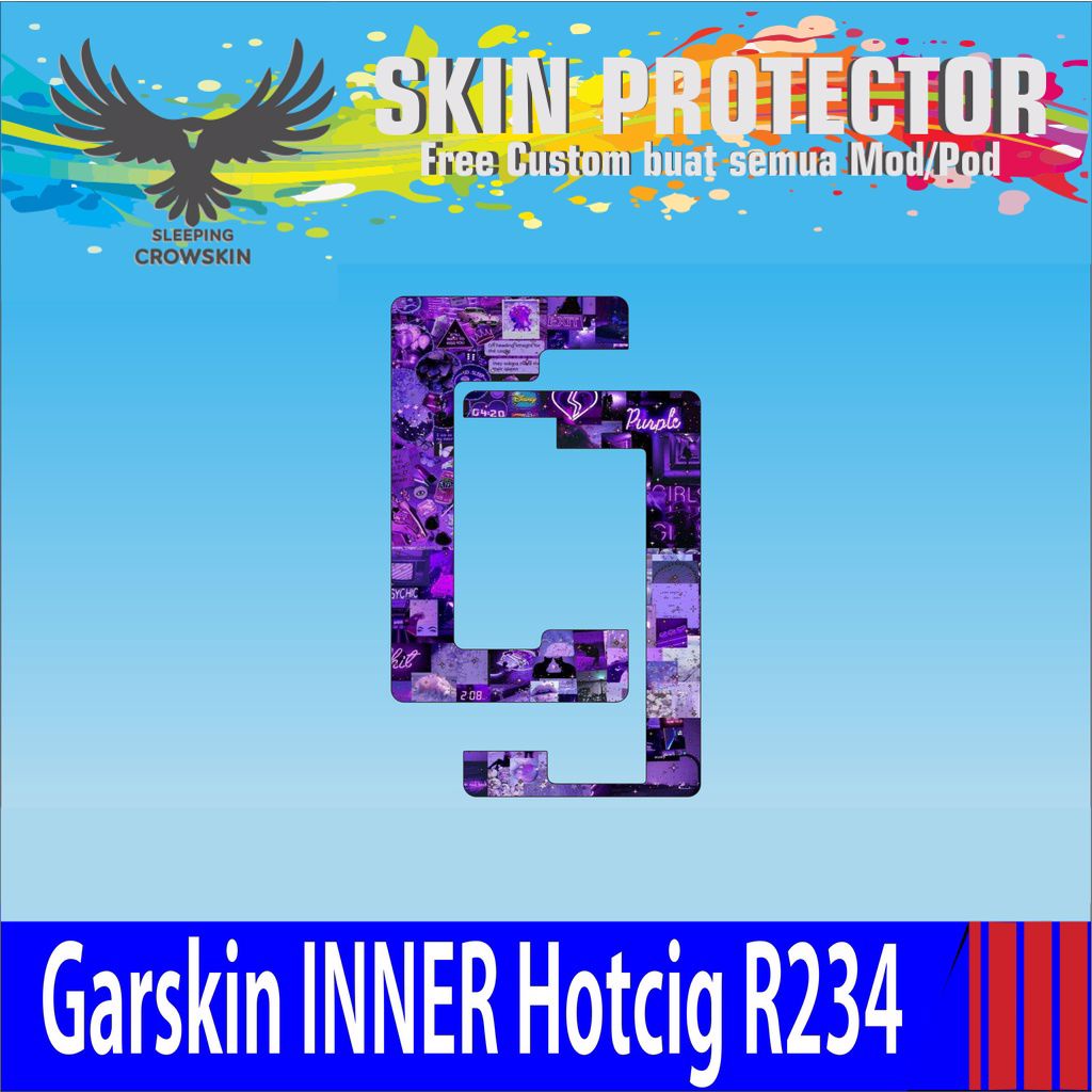 Jual Sticker Premium Garskin/Stiker INNER Hotcig R234 PURPLE Custom ...