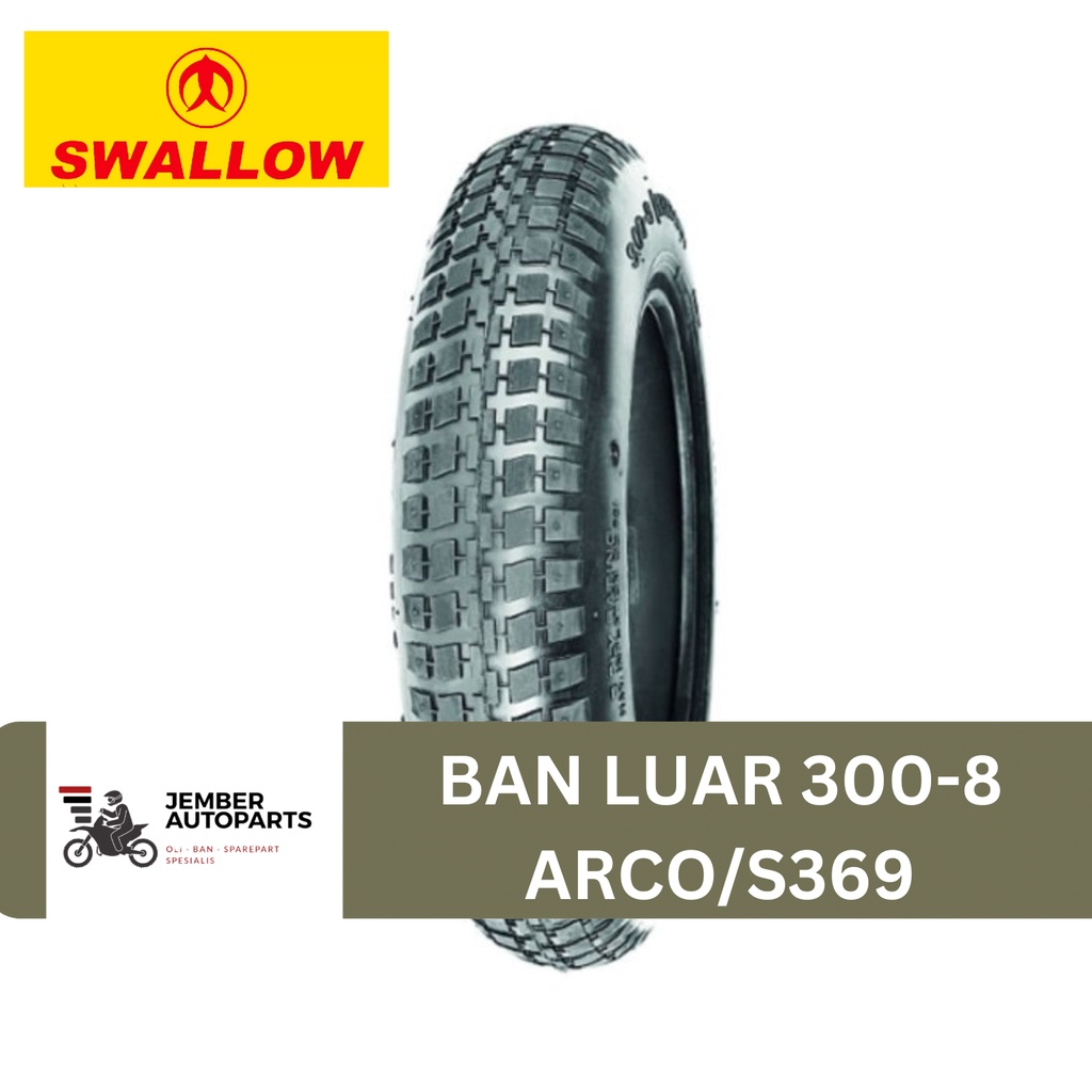 Jual Ban Luar 300x8 Swallow Arco S369 Motor Vespa/Arco/Gerobak | Shopee ...
