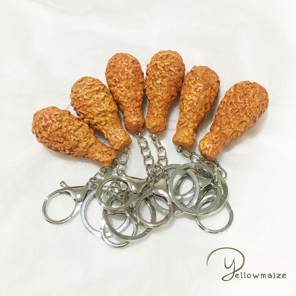 Jual Gantungan Kunci Fried Chicken Clay - ayam goreng paha handmade ...