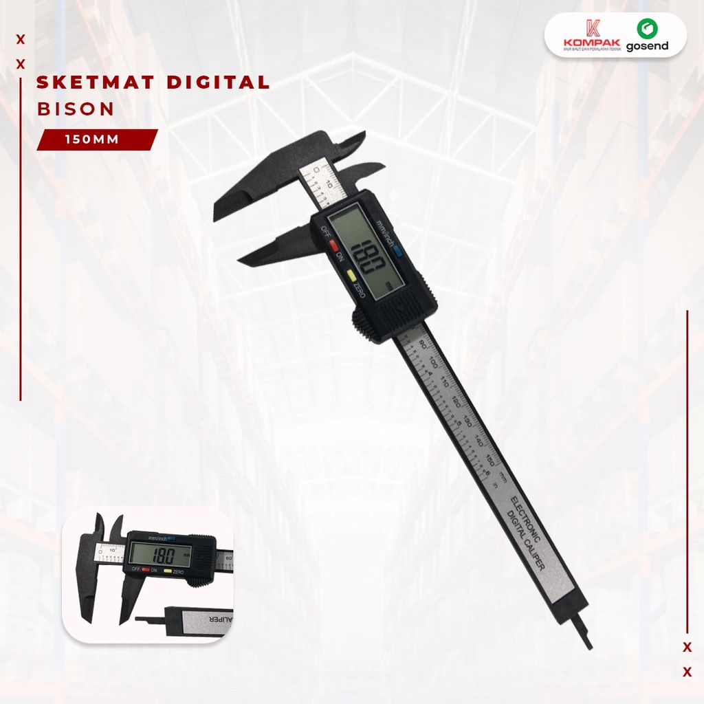 Jual BISON SIGMAT PLASTIK DIGITAL 150 VERNIER CALIPER JANGKA SORONG SKEKMAT | Shopee Indonesia