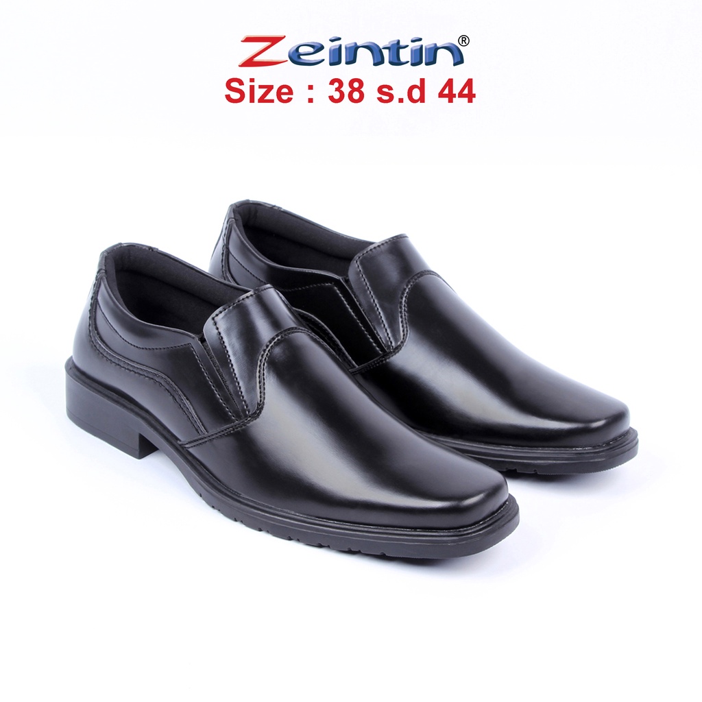 Jual Zeintin - Sepatu Pantofel Hitam Pria Formal Kantor Leather Swedian ...