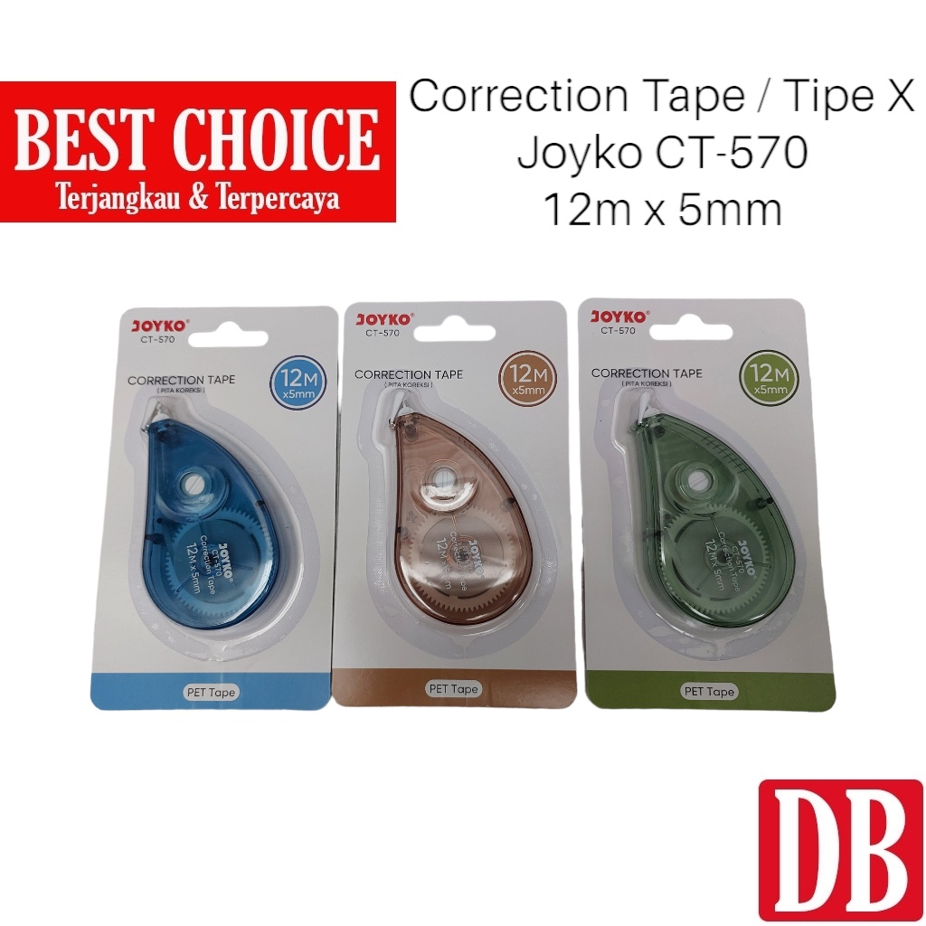 Jual Correction Tape / Tipe X Roll / Tipex Kertas / Tip-Ex Joyko CT-570 ...