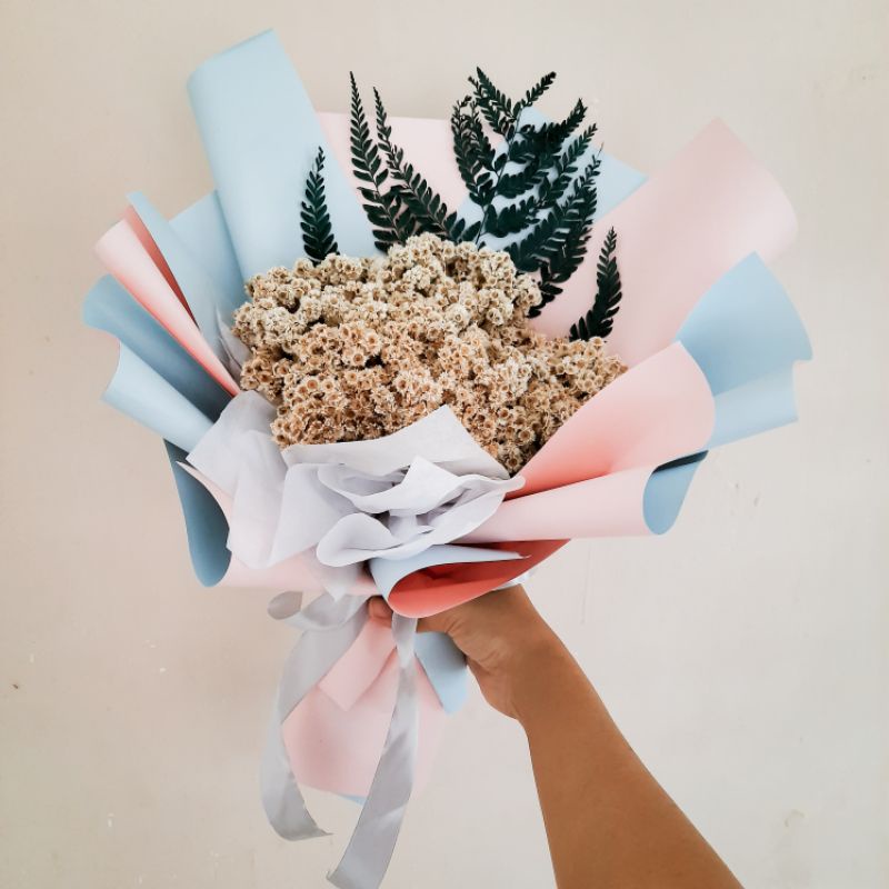 Jual SIMPLE Dry Flower Bouquet Extra Large / Buket Bunga Hadiah Wisuda ...