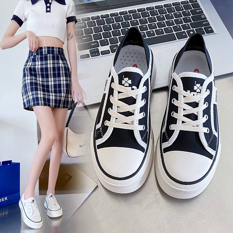 Jual Cani "Free Box" (SIZE 37 - 41) Hyejin Sepatu Bahan Kanvas Bertali ...