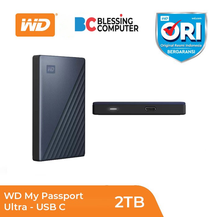 Jual Hardisk External WD 2TB My Passport Ultra 2.5inch USB-C ( Blue ...