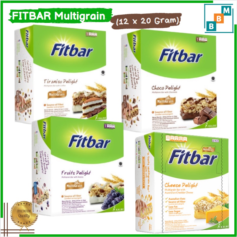 Jual Fitbar Multigrain Box Isi 12x20gr Cheese Choco Fruits Tiramisu ...