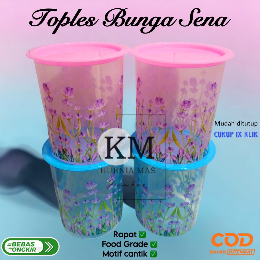 Jual Toples Plastik Motif Bunga SENA Toples Kue Lebaran Karakter ...