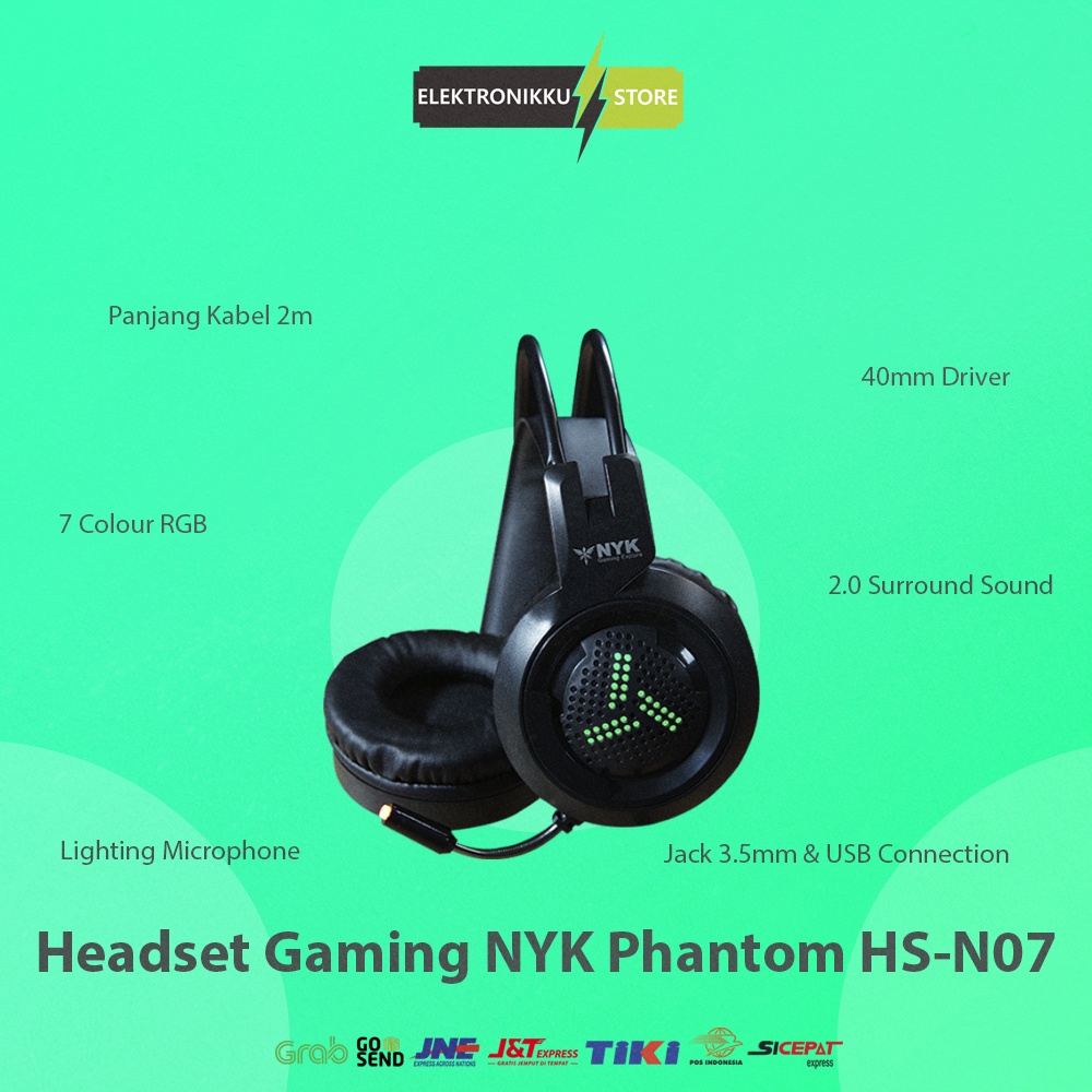 Jual Headset NYK Nemesis Phantom HS-N07 Gaming Headphone Komputer PC ...