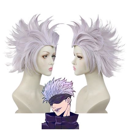 Jual WIG / RAMBUT PALSU COSPLAY GOJO SATORU POWER | Shopee Indonesia