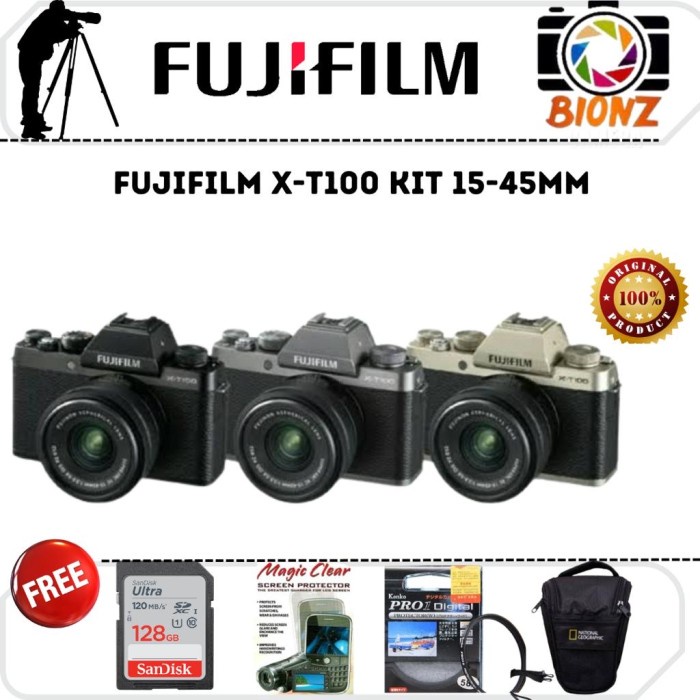 Jual FUJIFILM X-T100 KIT 15 45MM / CAMERA FUJIFILM XT100 KIT 15-45MM ...
