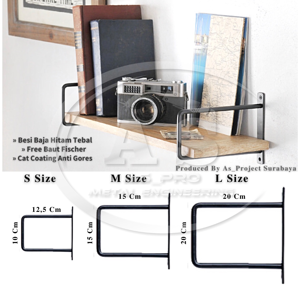 Jual rak siku dinding besi siku rak ambalan | Shopee Indonesia