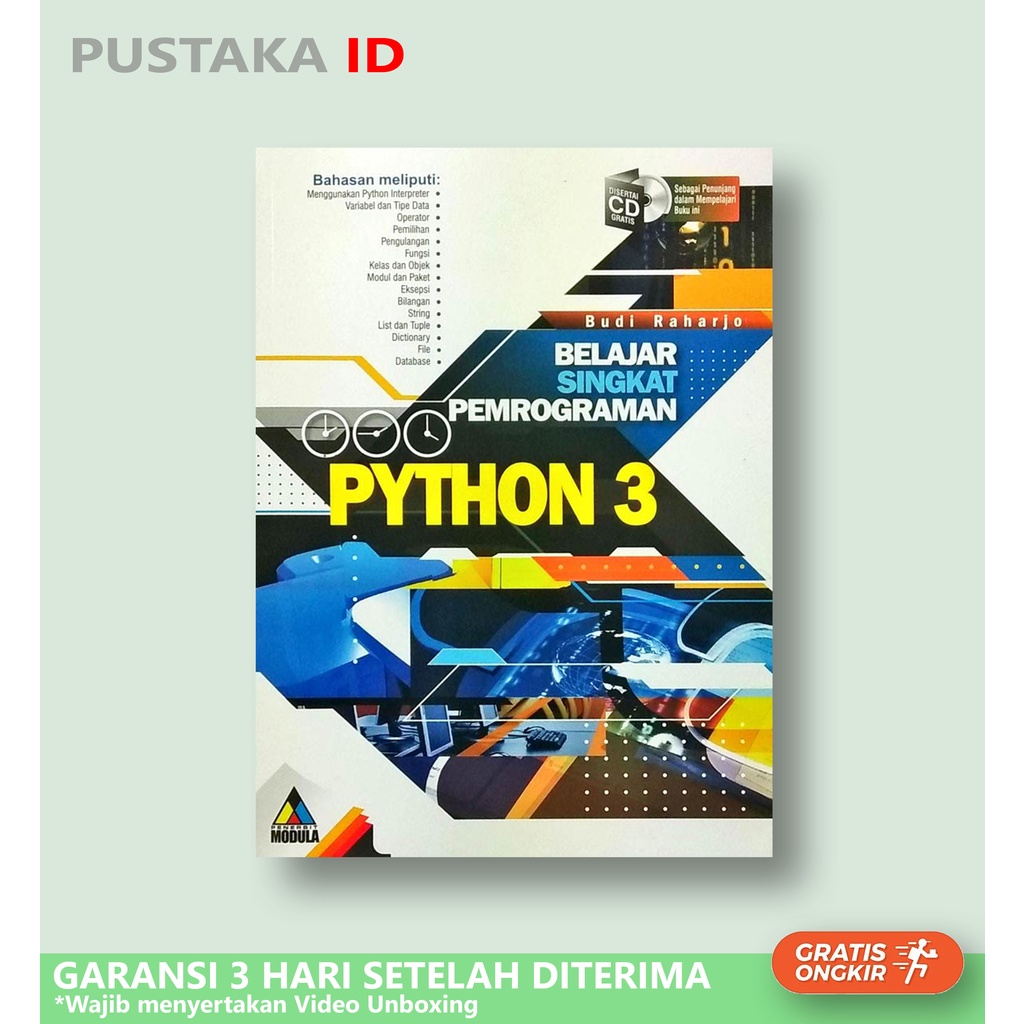 Jual Buku Belajar Singkat Pemrograman Python 3 +Cd - Budi Raharjo ...