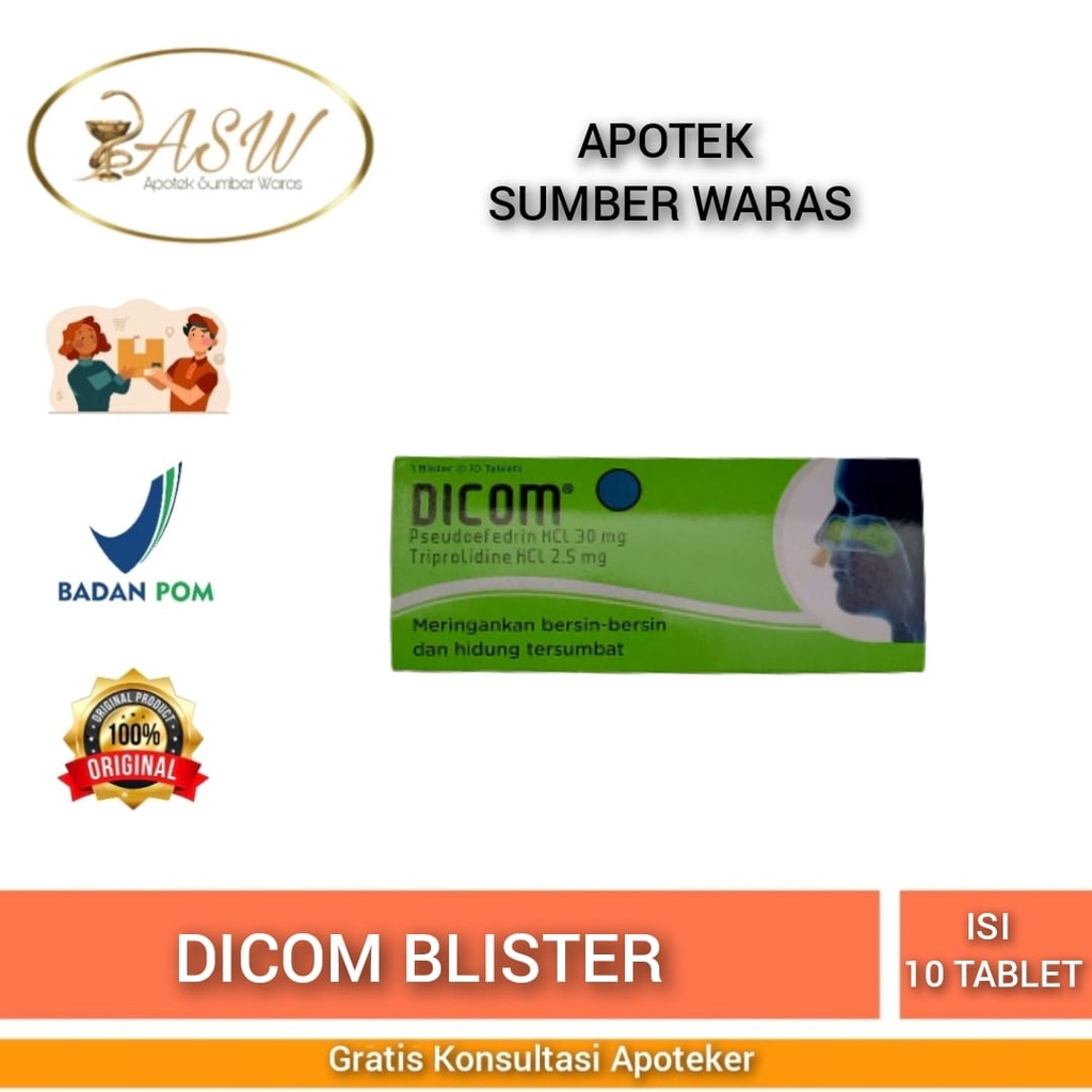 Jual DICOM TABLET STRIP ISI 10 TABLET / OBAT BATUK PILEK | Shopee Indonesia