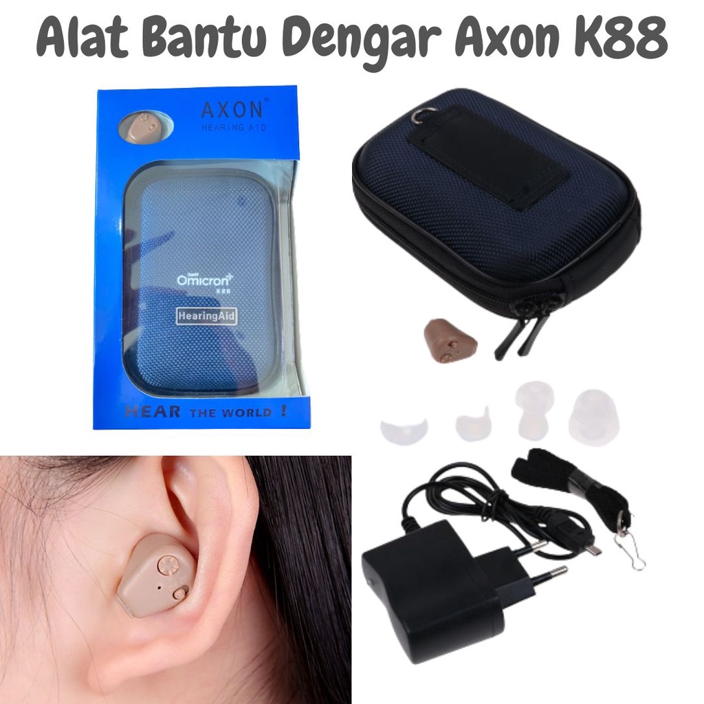 Jual Alat Bantu Pendengaran Axon K88 Hearing Aid Amplifier Ite | Shopee ...