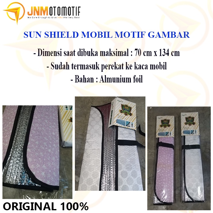 Jual SUN SHIELD MOTIF GAMBAR PENAHAN PELINDUNG PANAS KACA DEPAN MOBIL ...