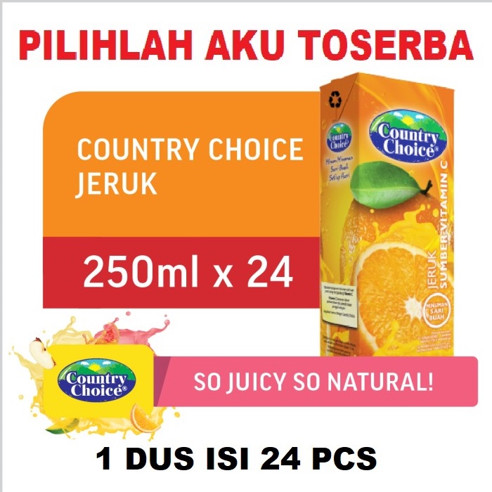 Jual Country Choice ORANGE Jus Jeruk 250 ml - ( HARGA 1 DUS ISI 24 ...