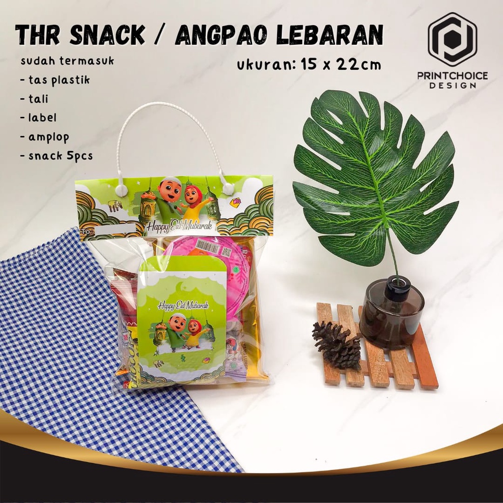 Jual Ukuran 15x22cm Angpao Lebaran / Plastik Snack Lebaran + Isi Snack ...