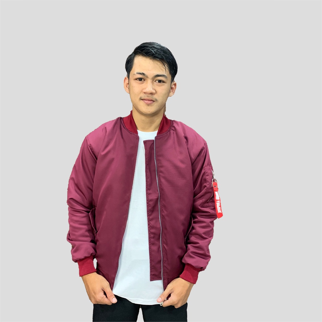 Jual BRIGO Jaket Bomber Polos || Bomber Varsity || Bahan Taslan JN ...
