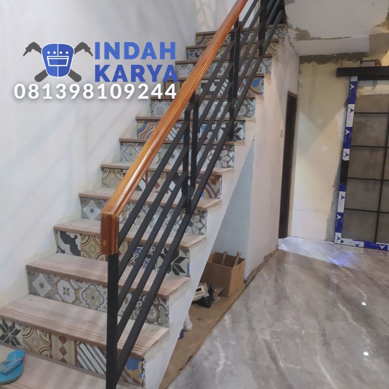 Jual railing tangga handrail kayu dan besi | Shopee Indonesia