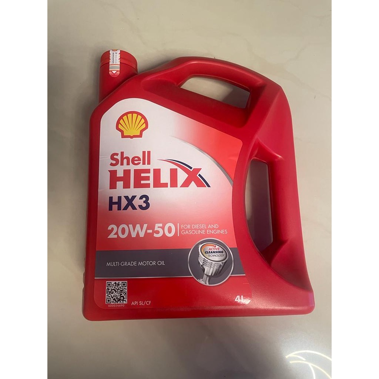 Jual oli shell helix hx3 20w 50 4 liter ORIGINAL 100PERSEN | Shopee ...