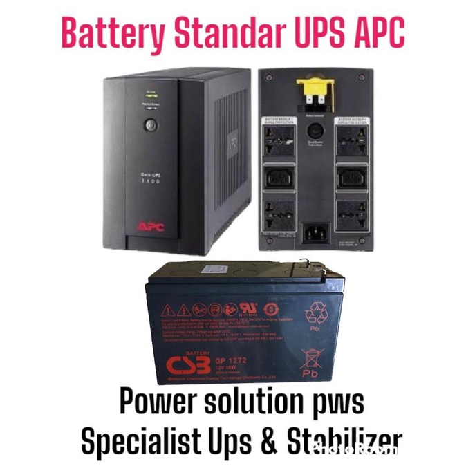 Jual Battery Ups Apc BX1100 LI-MS. CSB GP1272 F2 12V 28W 7.2Ah | Shopee ...