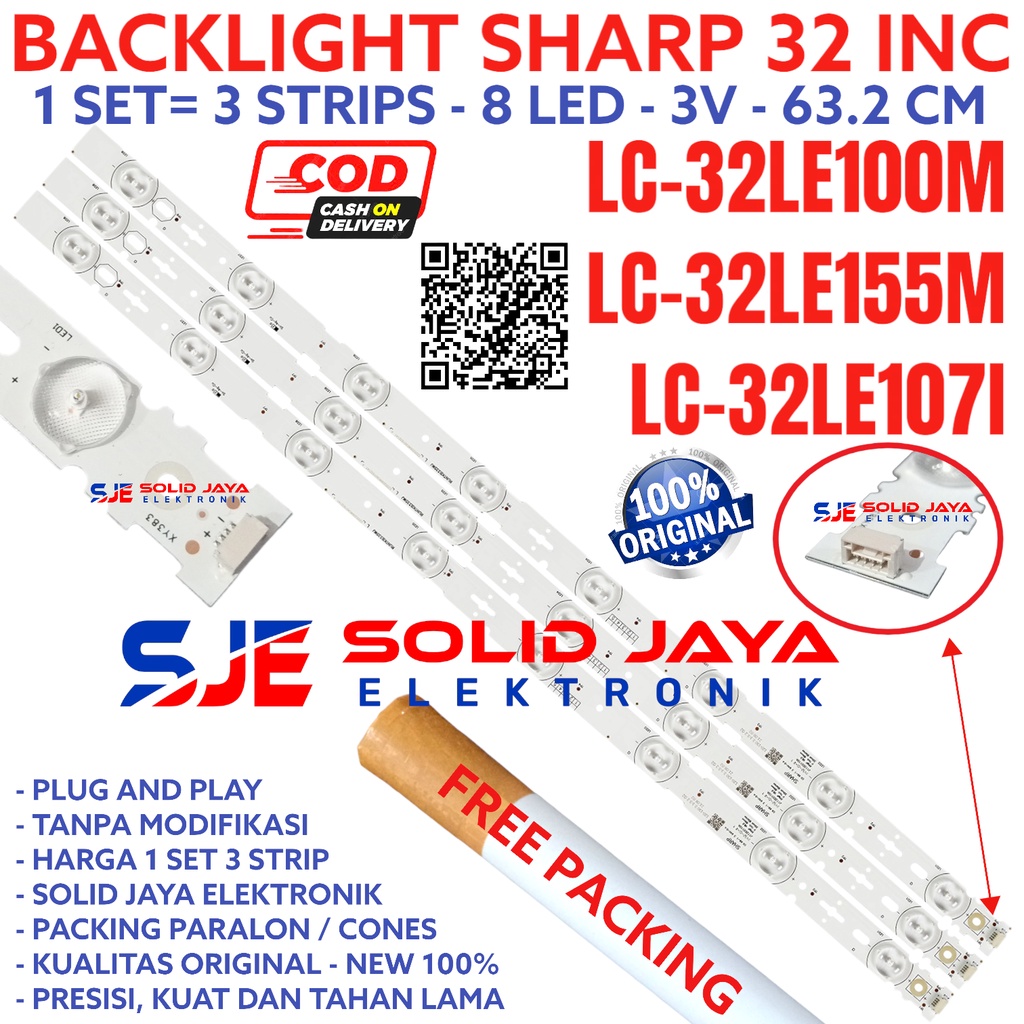 Jual BACKLIGHT TV LED SHARP 32 INC LC 32LE155 32LE150 32LE100 32LE107 I ...