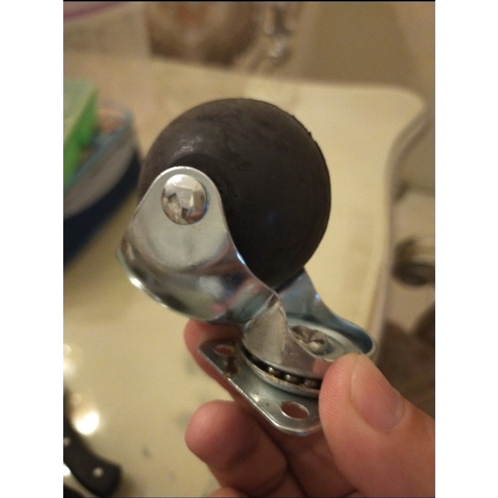Jual RODA CASTER BULAT HITAM 2" RODA KASTOR ETALASE LEMARI KURSI TROLI ...