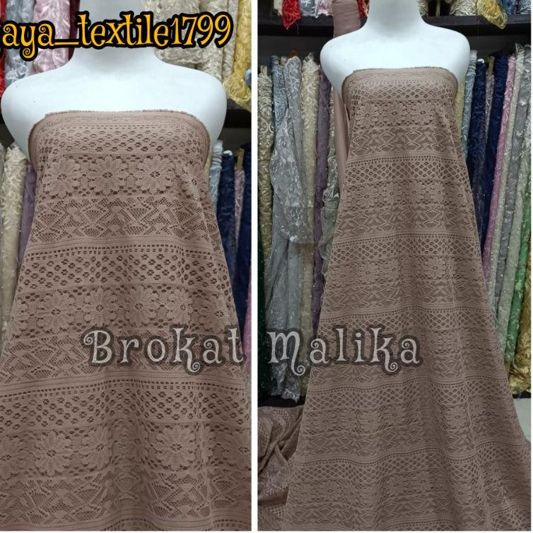 Jual >V44859) Kain Brokat Lace Premium / Kain Brokat Malika / kain ...
