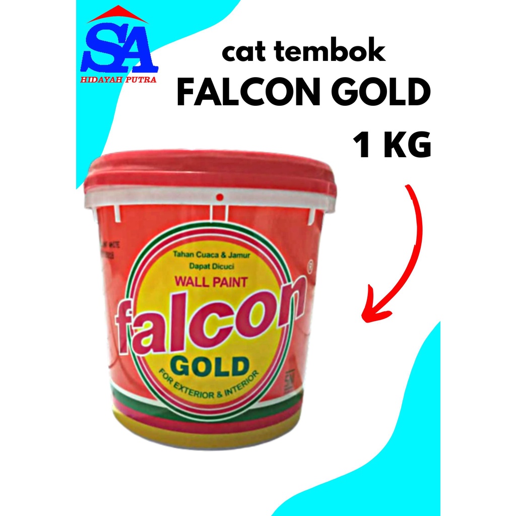 Jual CAT TEMBOK / DINDING 1KG FALCON GOLD CAT PELAPIS TEMBOK CAT ...