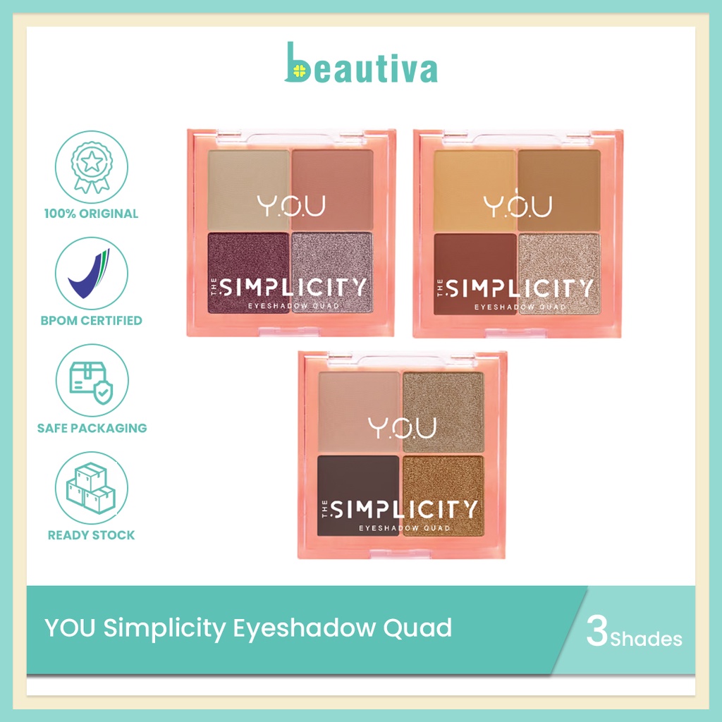 Jual YOU Simplicity Eyeshadow Quad | Shopee Indonesia