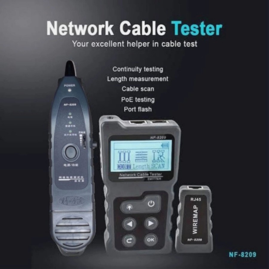 Jual Wire tracker tracer cable tester noyafa rj11 rj45 lan cat 5 6 utp ...