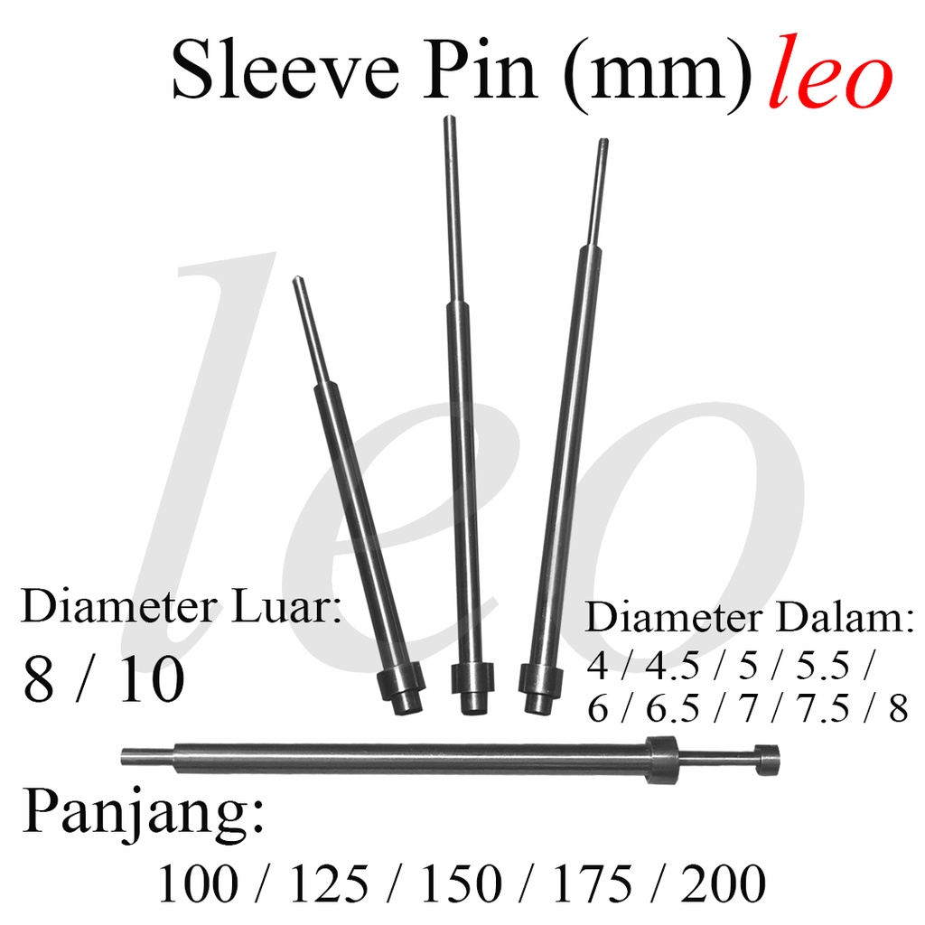 Jual Sleeve Pin 8/10 mm 100/125/150/175/200mm Ejector Sleeve Pin ...