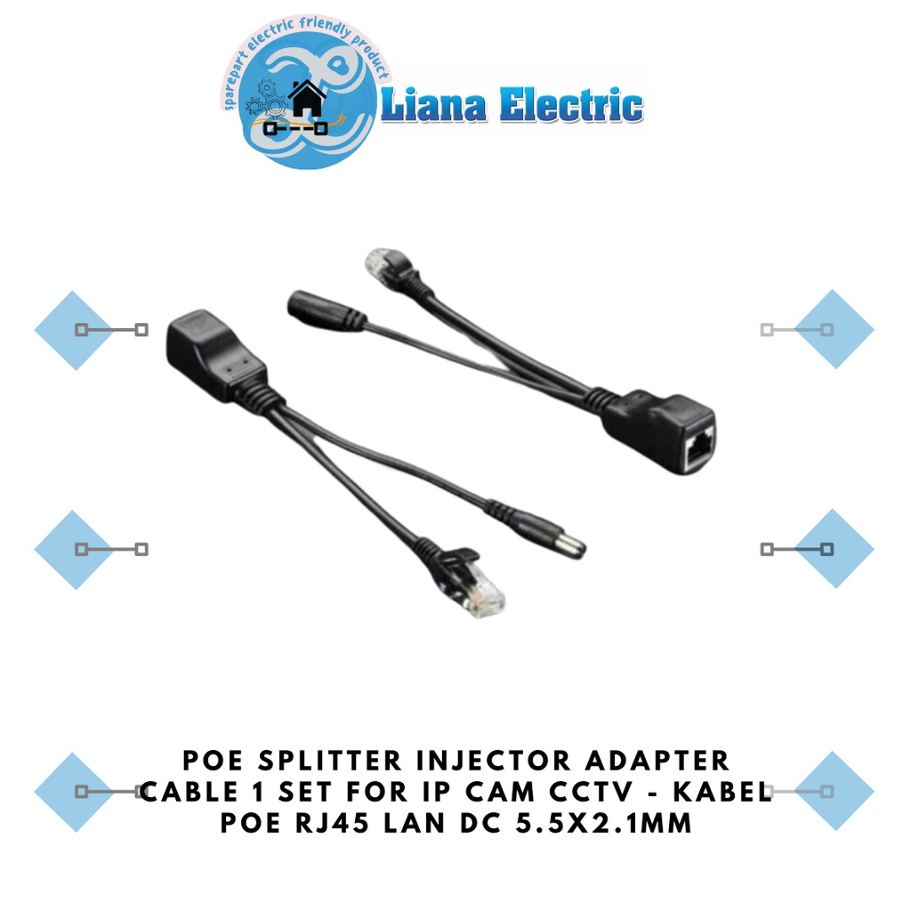 Jual POE Spliter RJ45 8Pin Male / Female - POE Spliter Injector Adapter ...
