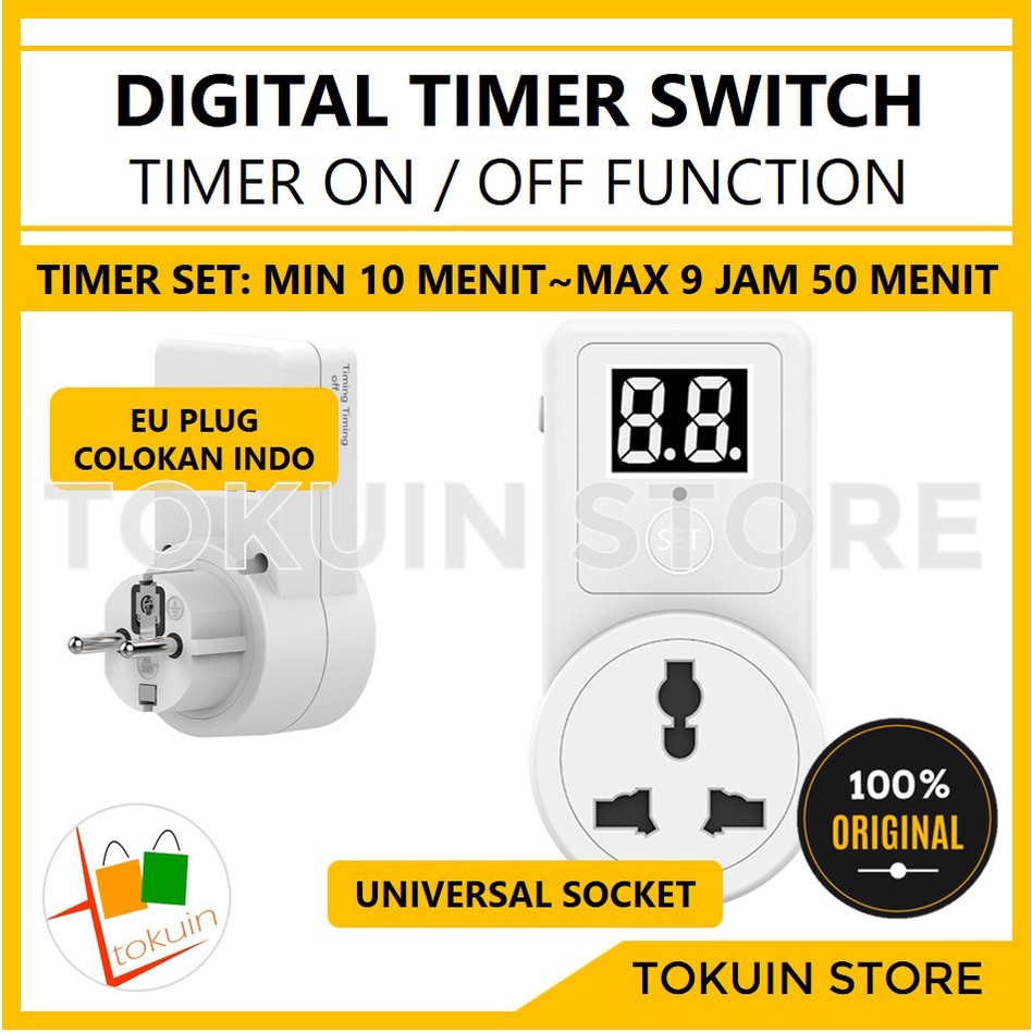 Jual Timer Stop Kontak Colokan Timer Listrik Digital Switch Socket ...