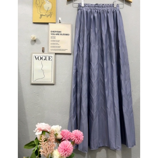 Jual GS- ROK PLISKET KOMBI ZIGZAG/ ROK WANITA/ROK PLISKET PANJANG/ROK MUSLIM/ROK PLEATED/MAXY ...