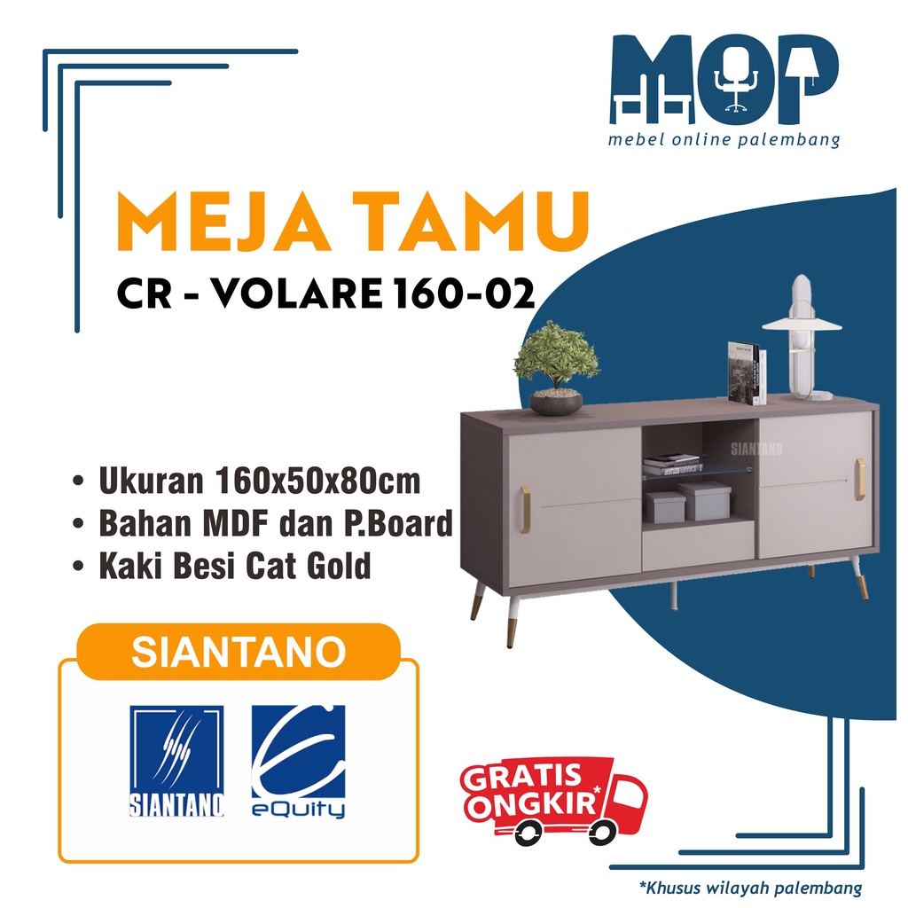 Jual Buffet TV Sliding Rak TV Meja TV Credenza Siantano CR Volare 160 ...