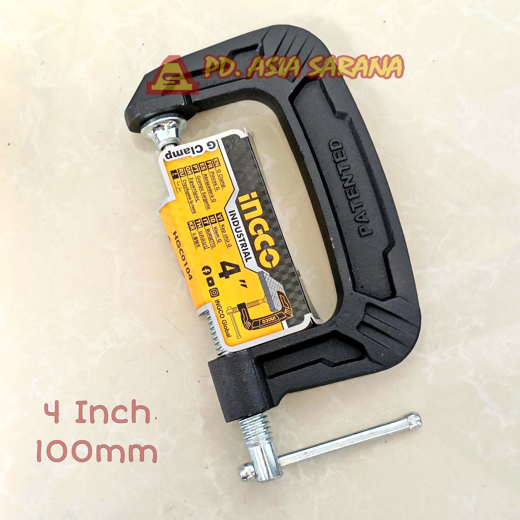 Jual C Clamp 4" Inch INGCO HGC0104 Klem Jepit Kayu DIY Press G ...