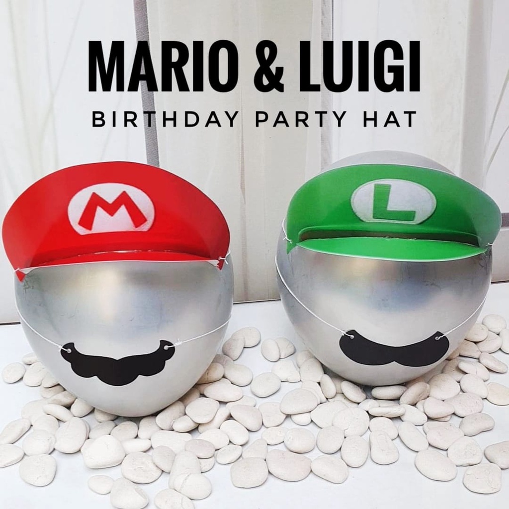 Jual Mario Bros Topi Hat Party Peach Luigi Crown Mahkota Pesta Birthday ...