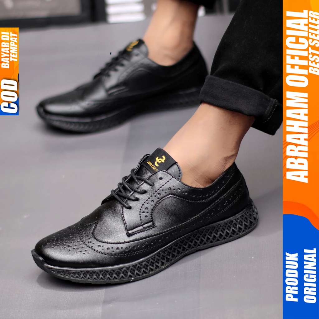 Jual ABRHM x JHON Sepatu Kasual Pria Sepatu Casual Pria Kulit Pu Sepatu Pria Casual Cowok/Cowo ...