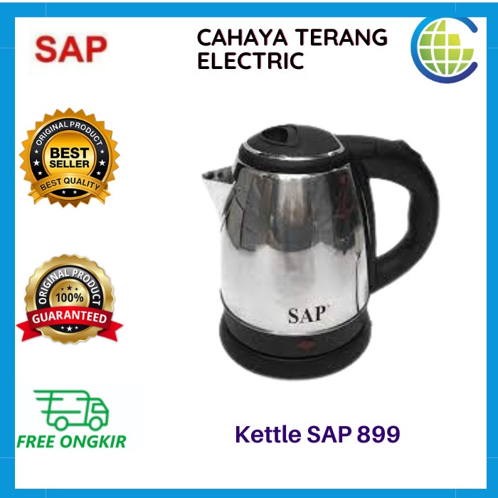 Jual SAP Kettle Listrik Teko Stainless 899 1 Liter Pemanas Air 300 Watt ...