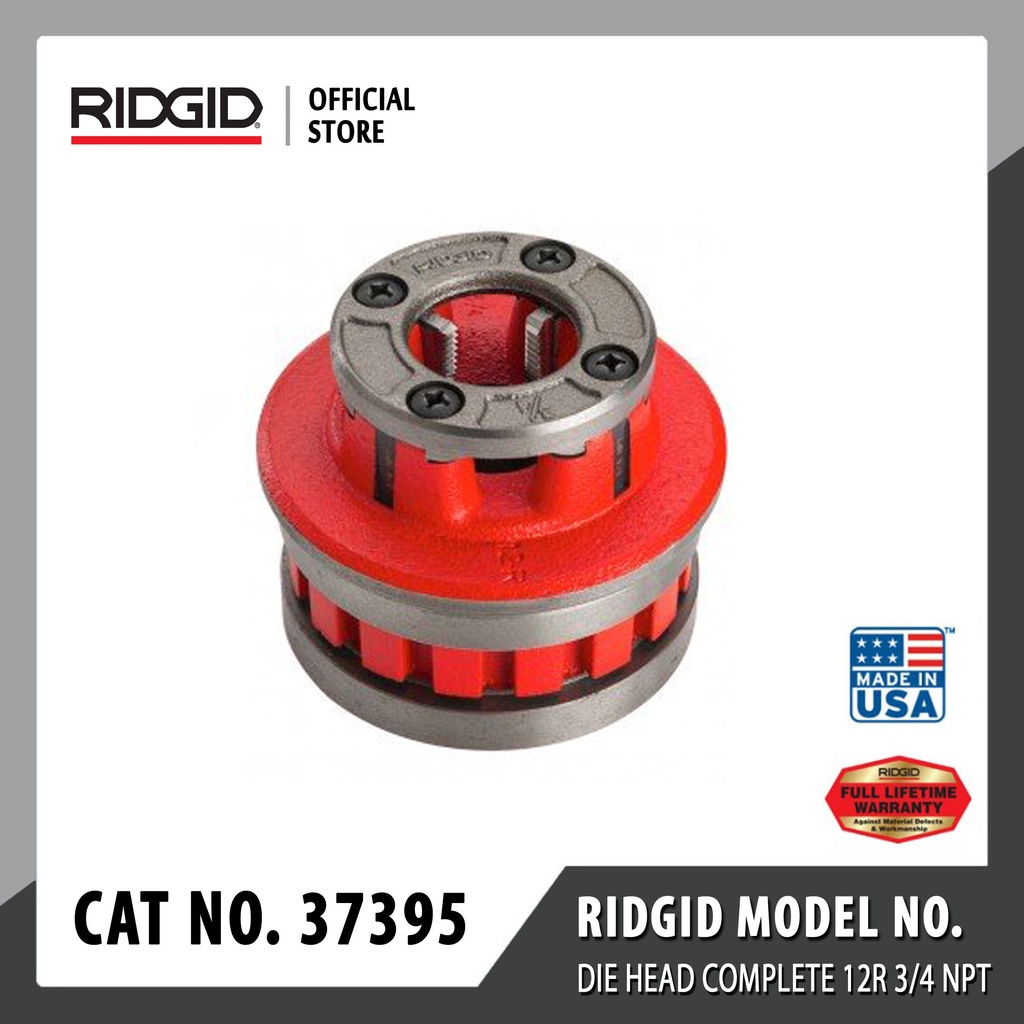 Jual RIDGID Die Head Complete 12R 3/4 NPT 37395 | Shopee Indonesia