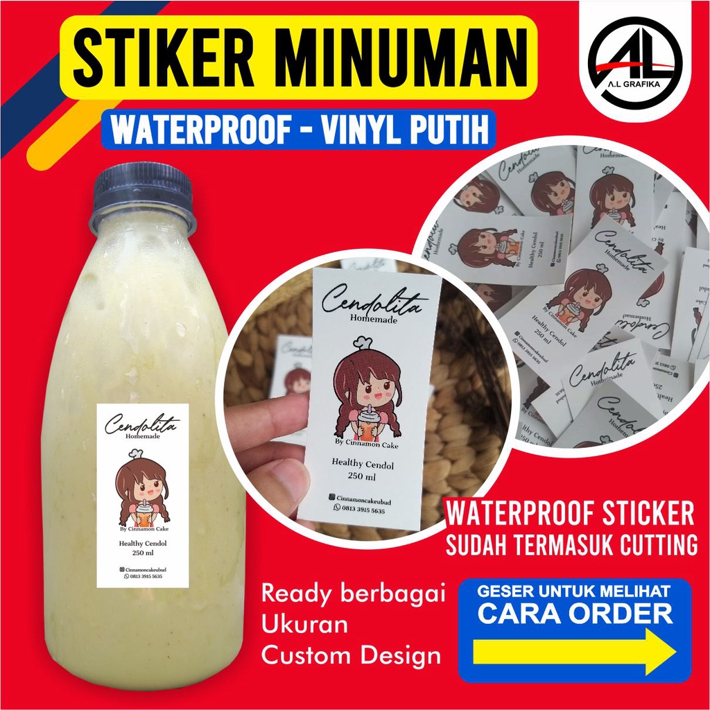 Jual STIKER LABEL MINUMAN STIKER MINUMAN DAN MAKANAN STIKER WATERPROOF ...
