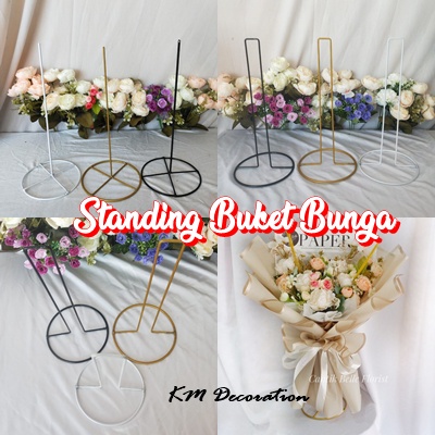 Jual Dudukan Buket/Standing/Display 30cm Tiang Flower Standing Rak ...