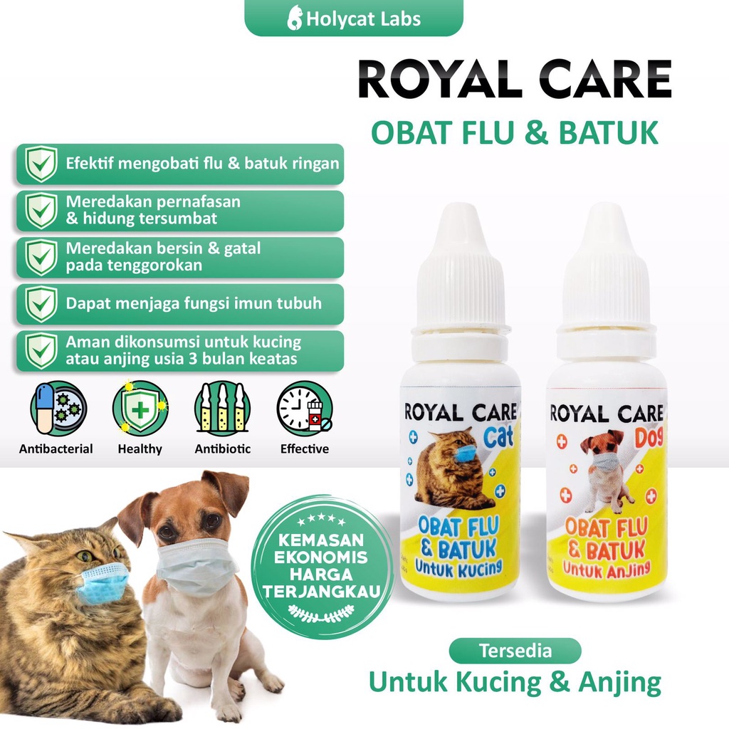 Jual Royal Care flu batuk obat kucing flu dan batuk ampuh royal care 10 ...