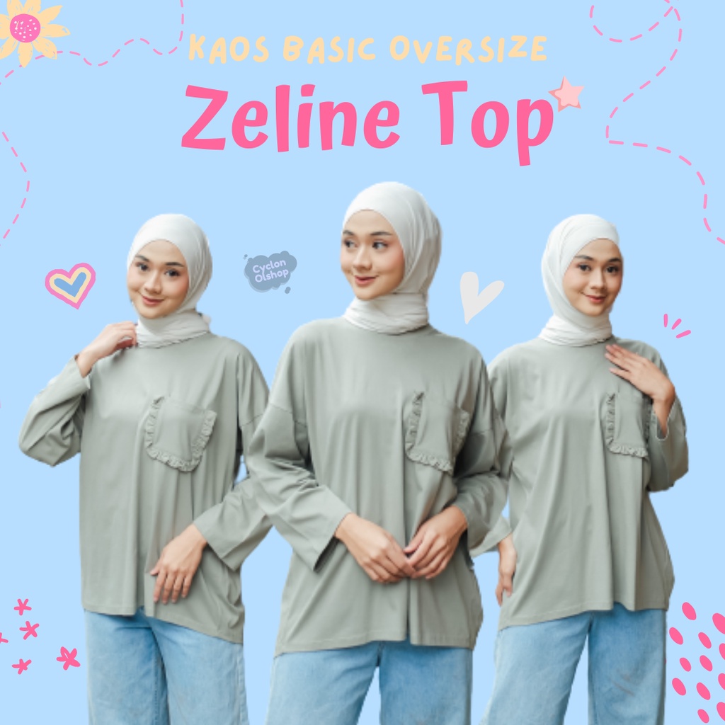 Jual CYC Kaos Zeline Top Cotton Combed Atasan XXL Wanita | Shopee Indonesia