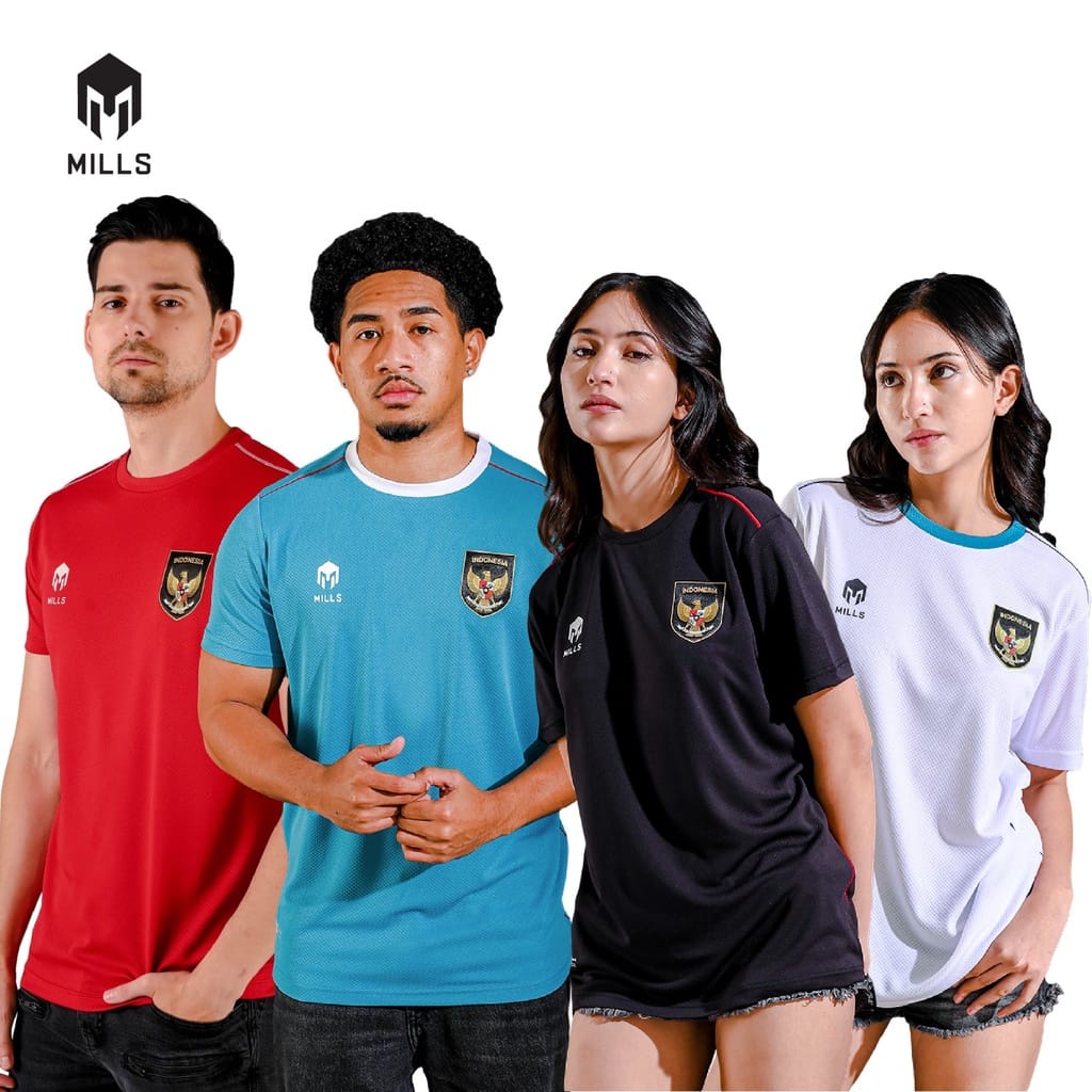 Jual MILLS Timnas Indonesia Shirt SV RED 29028 | Shopee Indonesia