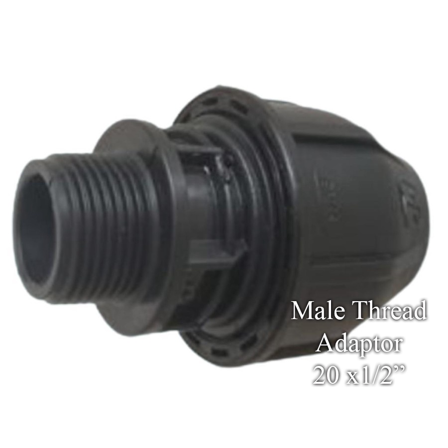Jual Fitting HDPE Male Thread Adaptor / Socket Drat Luar - 20mm x 1/2 ...
