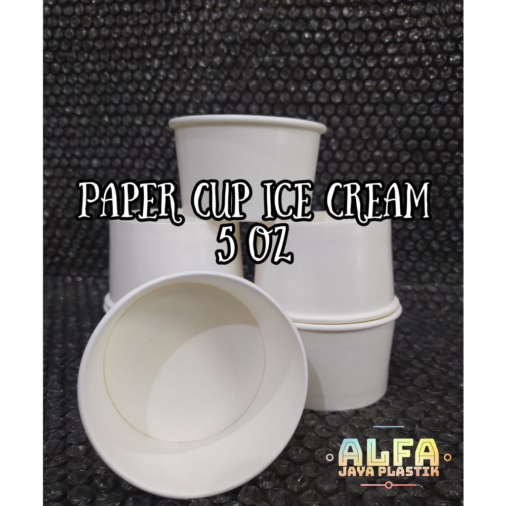 Jual Paper Cup Ice Cream uk 5oz Polos | Shopee Indonesia
